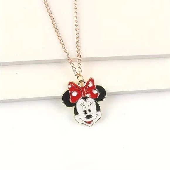 Disney | Jewelry | Disney Gold Colored Minnie Mouse Necklace | Poshmark